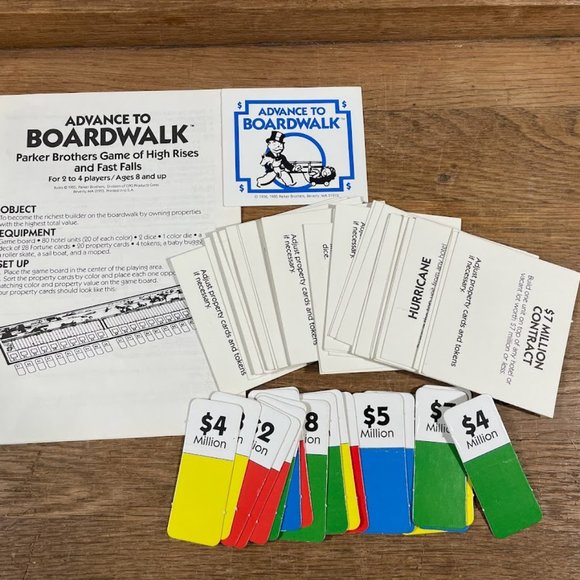Monopoly Property Cards Boardwalk